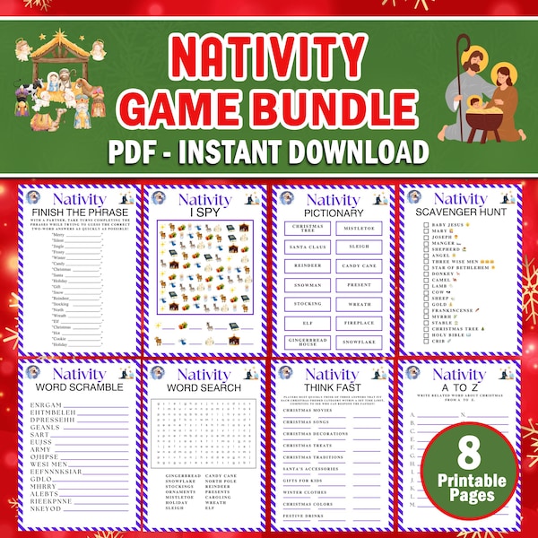 Christmas Games Church Party - Etsy