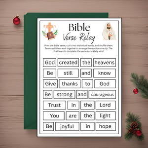 Printable Youth Bible Games | Summer Bible Camp Verse Relay | Fun ...