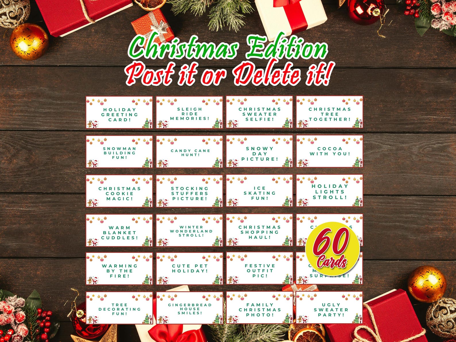 Christmas Post It or Delete It Game | Printable Christmas Games for ...