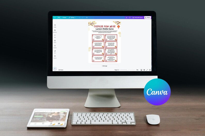 Chinese Lantern Riddle Game for Kids, Lunar New Year Fun Activities for ...