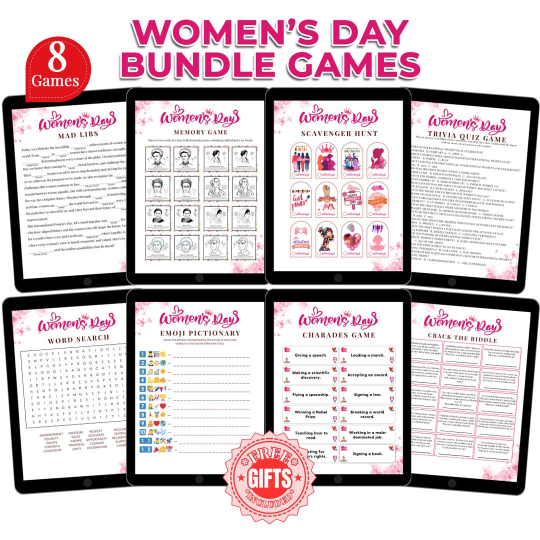 International Women’s Day Party Games Bundle | Fun & Printable ...