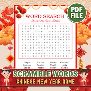 Trending Chinese New Year Word Search Activity, Printable 2025 Year of ...