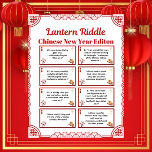 Printable Lunar New Year Game Bundle, Minimalist Chinese New Year Party ...