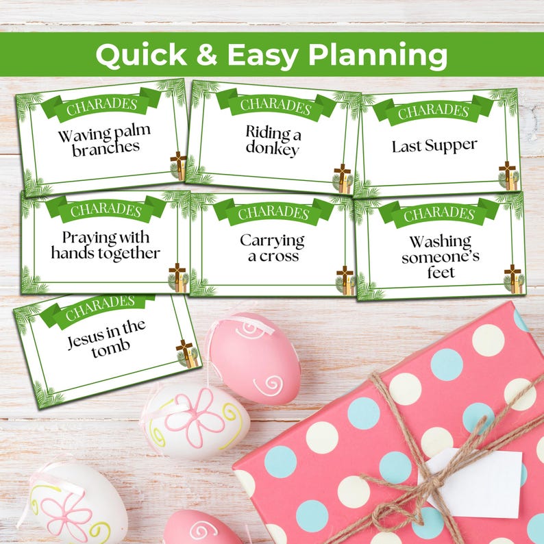 Easter Bible Charades Game | Printable Christian Easter Activity for ...