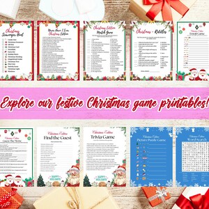 Printable Christmas Games for Kids and Adults Xmas Family Games ...