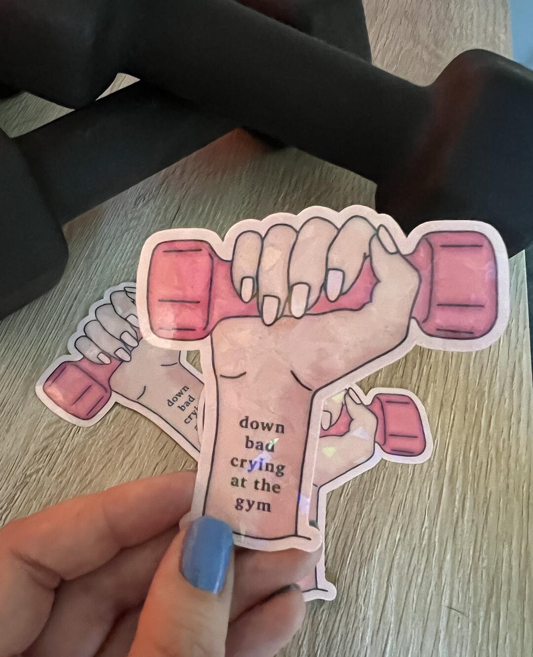 Down Bad Crying at the Gym Sticker - Etsy