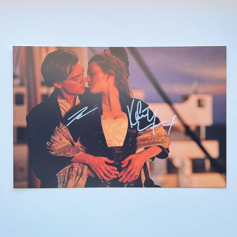 Leonardo Dicaprio and Kate Winslet Hand-signed Autographed 20x30cm ...