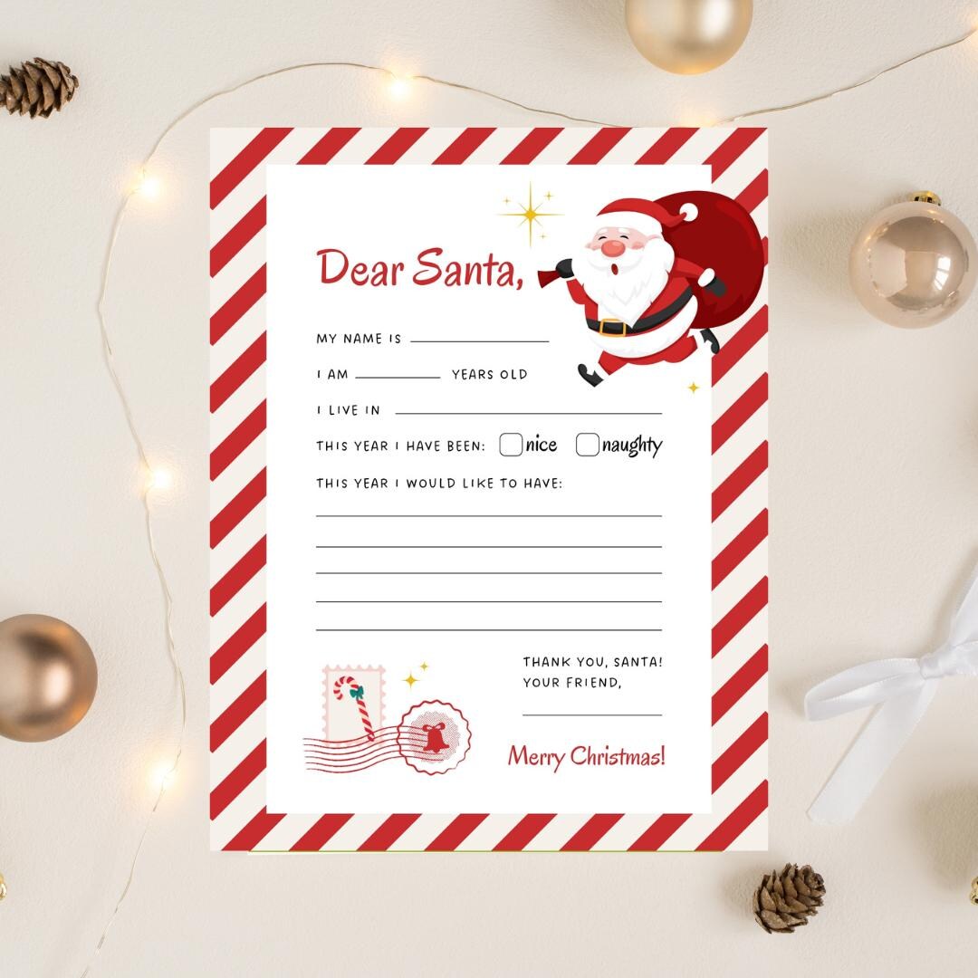 Kids Christmas Printable Wishlist, Kids Christmas Wishlist, Christmas ...