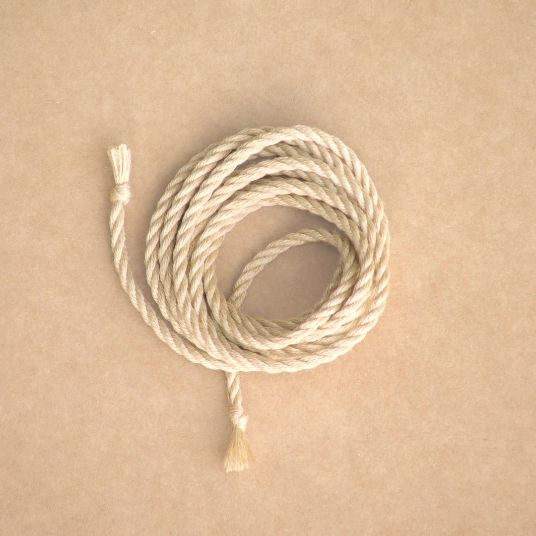 Pure Silk Cord in Cream 2mm Wide Pack of 2 Natural Handmade Cordage for ...