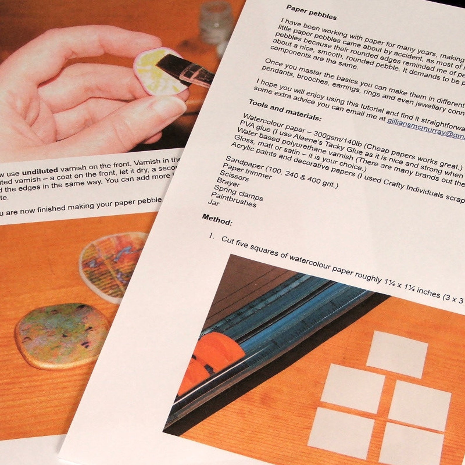 Paper Pebble Tutorial PDF How to make jewellery components | Etsy