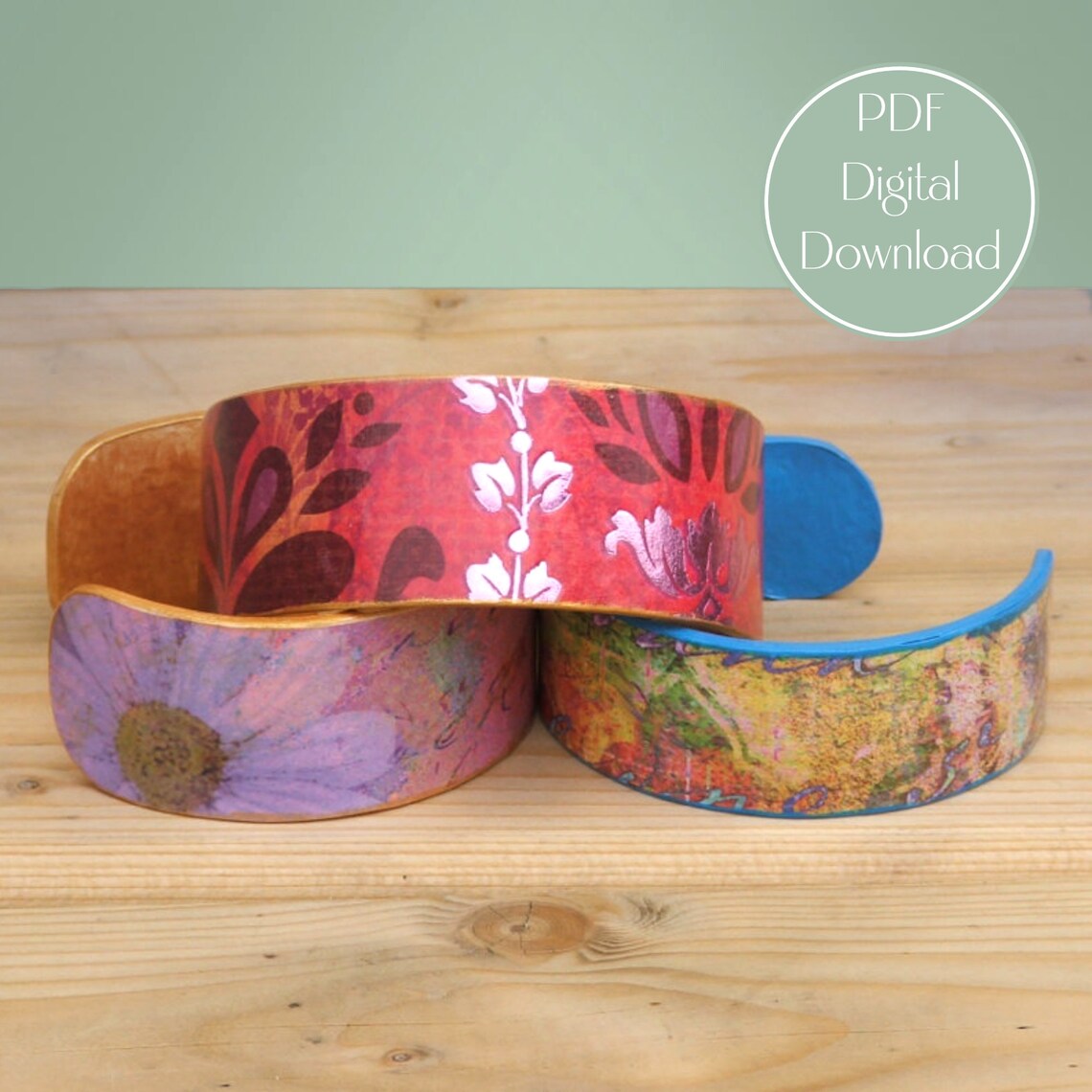 Paper Bracelet Cuff Tutorial PDF - Hand Make Your Own Jewellery With ...