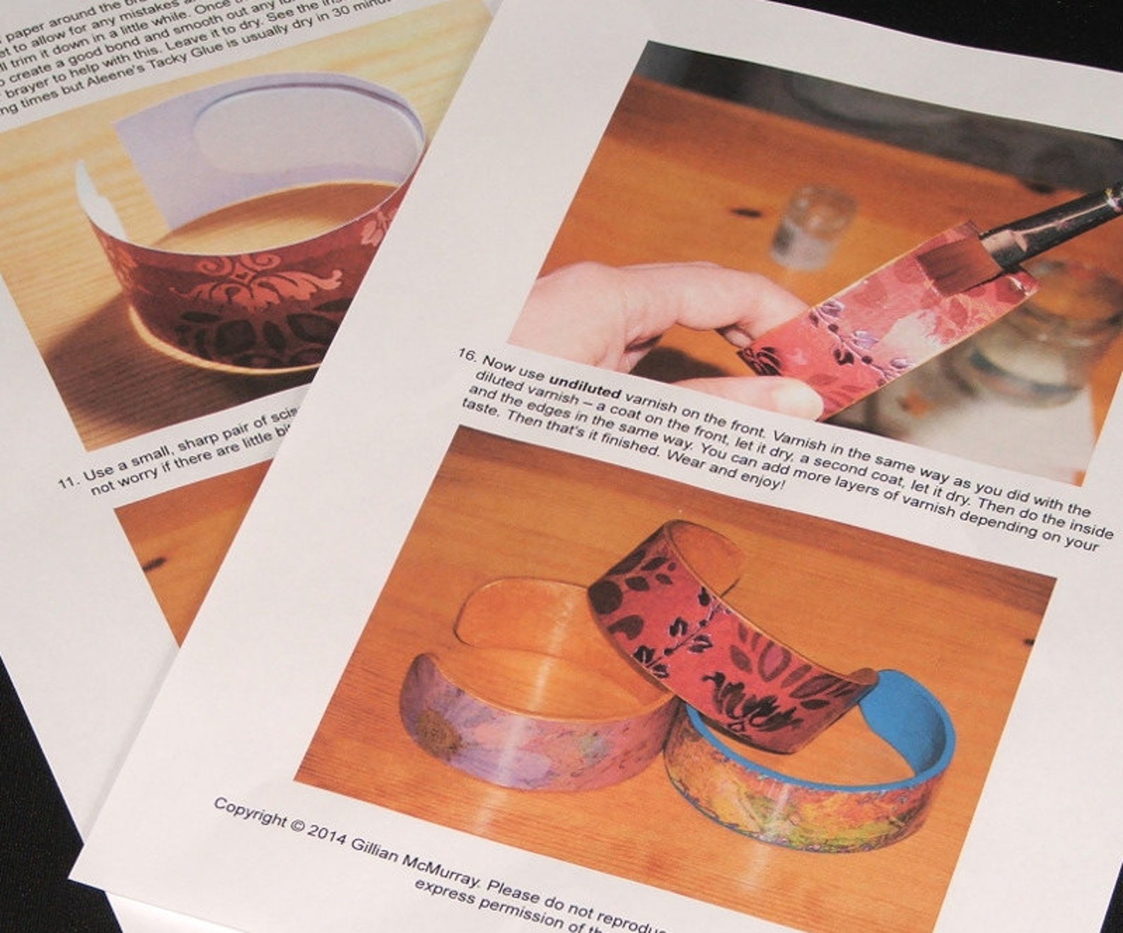 Paper Bracelet Cuff Tutorial PDF - Etsy