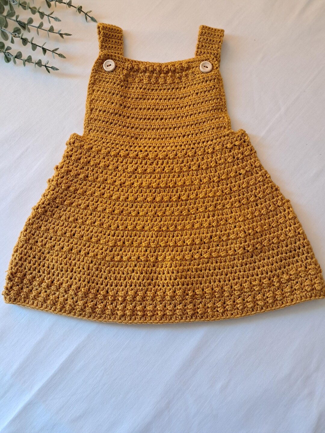Baby Crochet Sundress, Girl Crochet Pinafore Pattern, (3 Months to 2 ...