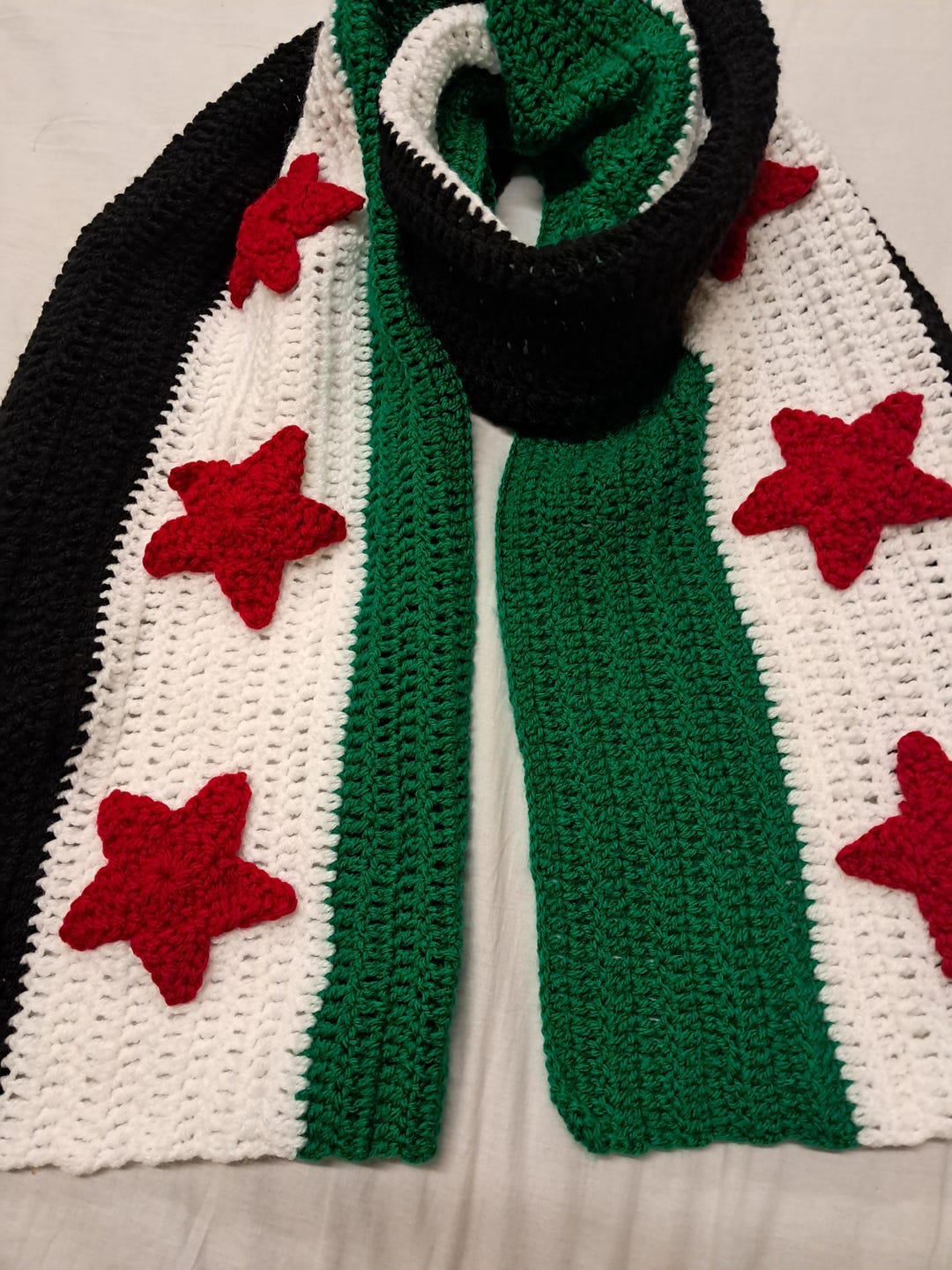 Handmade Crochet Syria Flag PATTERN, Syria Scarf PATTERN - Etsy