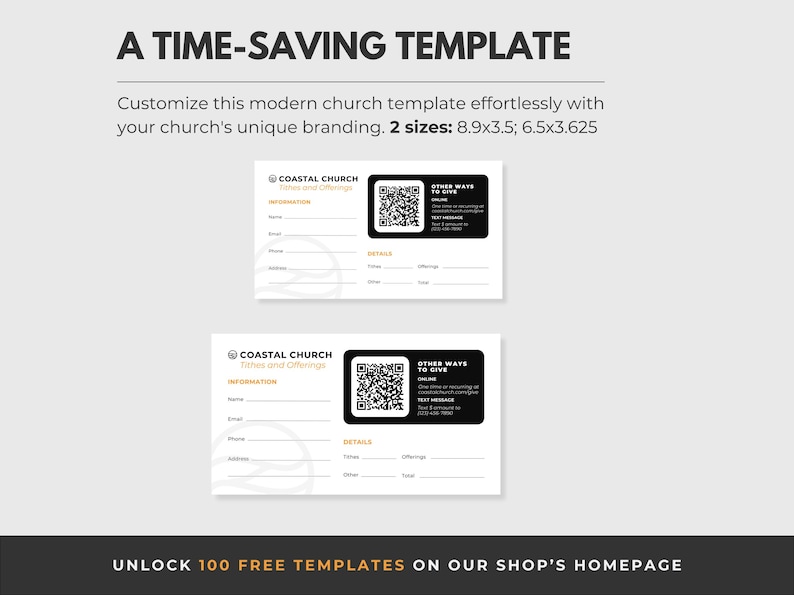 Tithe Envelope Template for Church Canva Template Church Templates ...