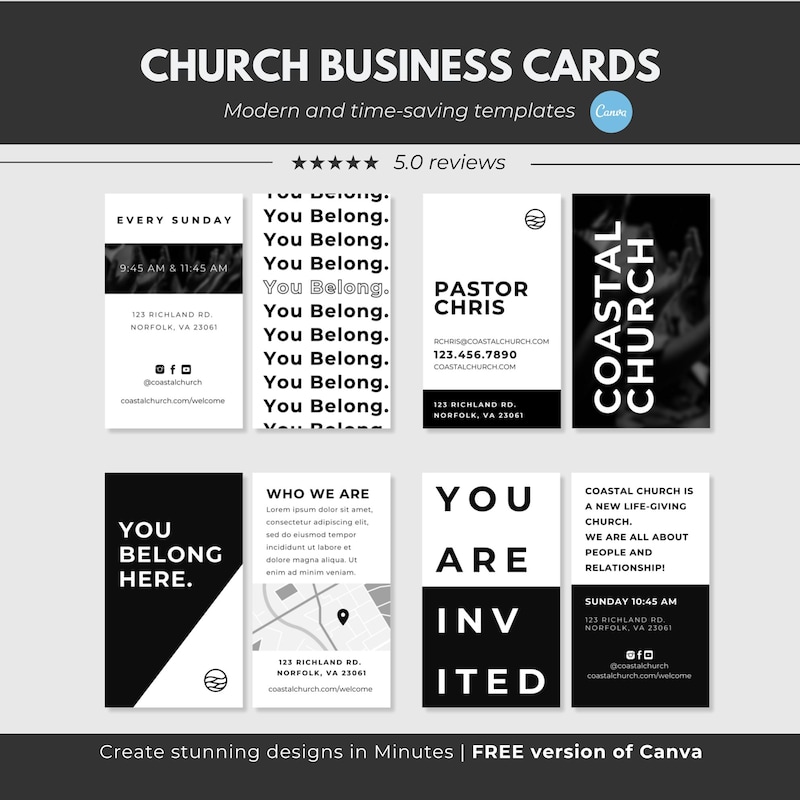 Pastor Business Cards - Etsy