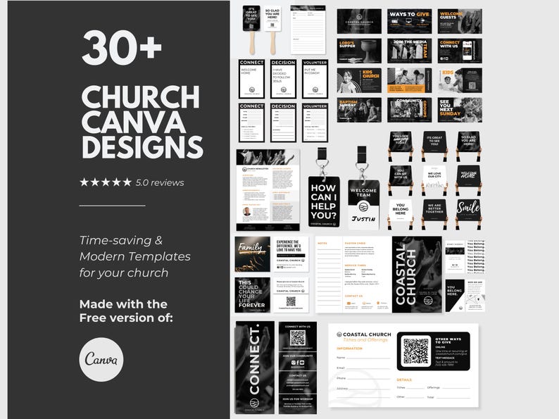 Church Template Bundle Church Bulletin Church Welcome Sign Church ...
