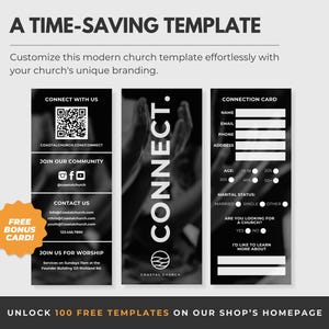 Church Connection Card Template Church Canva Template Church Templates ...