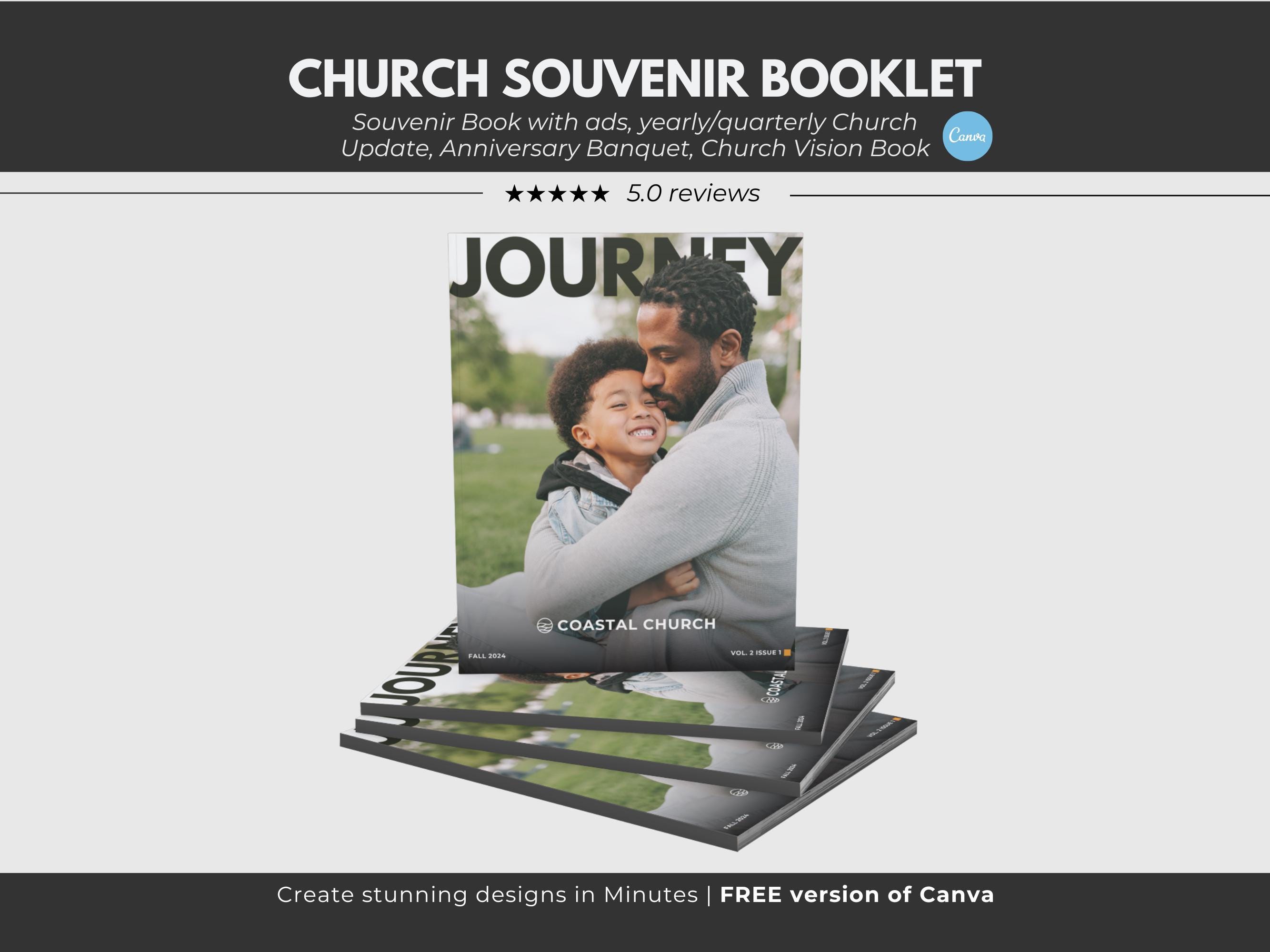 28 Page Church Souvenir Booklet for Canva Church Souvenir Book Ad ...