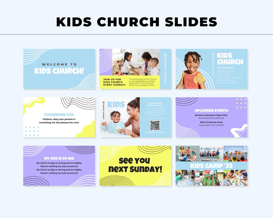 VBS Kids Ministry Slides, Kids VBS Slides, Kids Church Pre-service ...