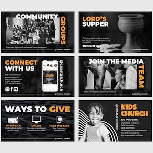 Church Announcements Slides Church Pre-service Slides Bundle Church ...