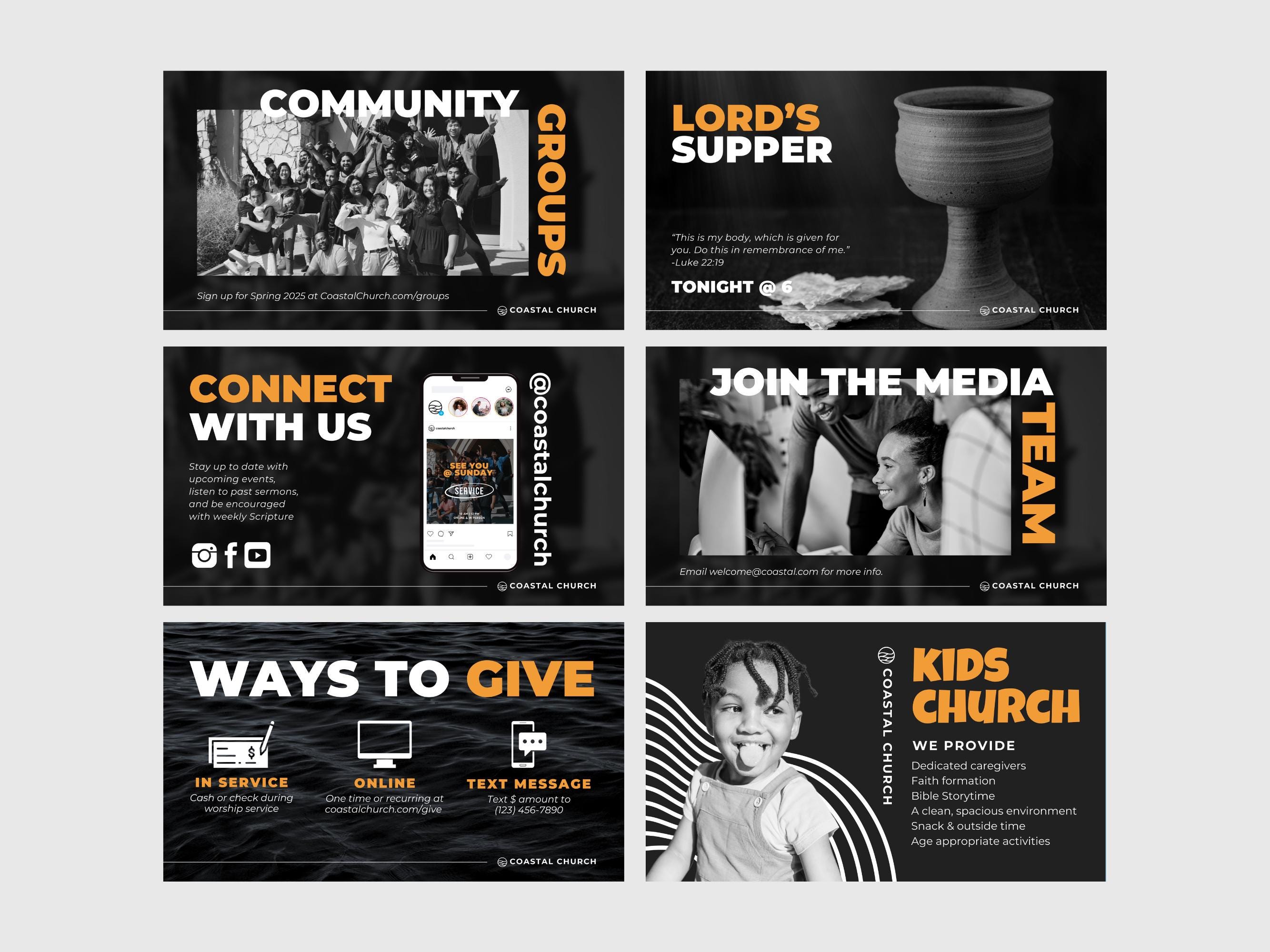 Church Announcements Slides Church Pre-service Slides Bundle Church ...