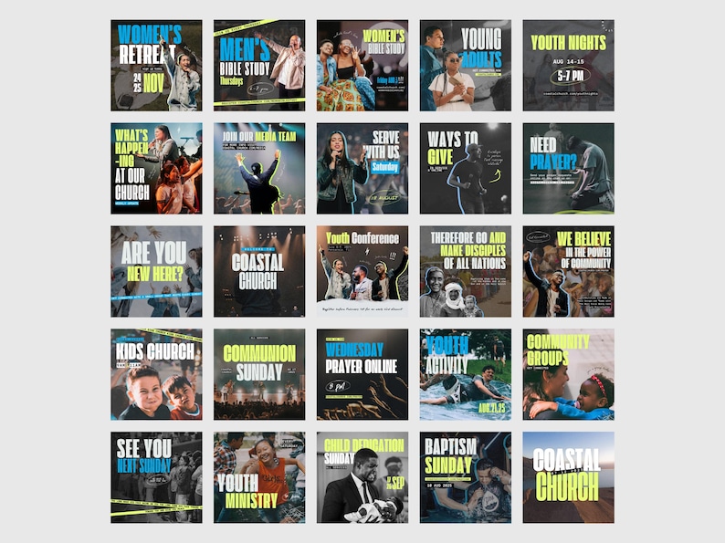 Church Social Media Posts Church Instagram Templates Church Social ...