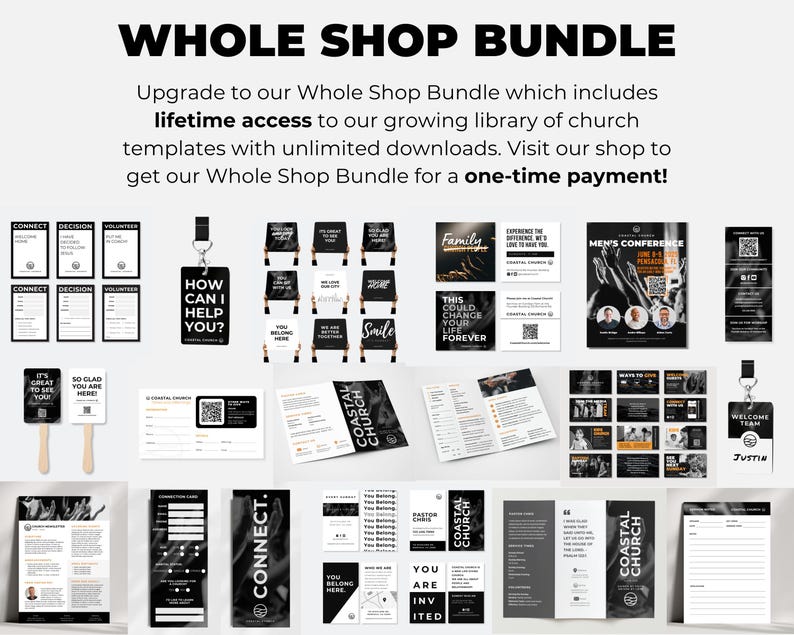 Church Template Bundle Church Bulletin Church Welcome Sign Church ...