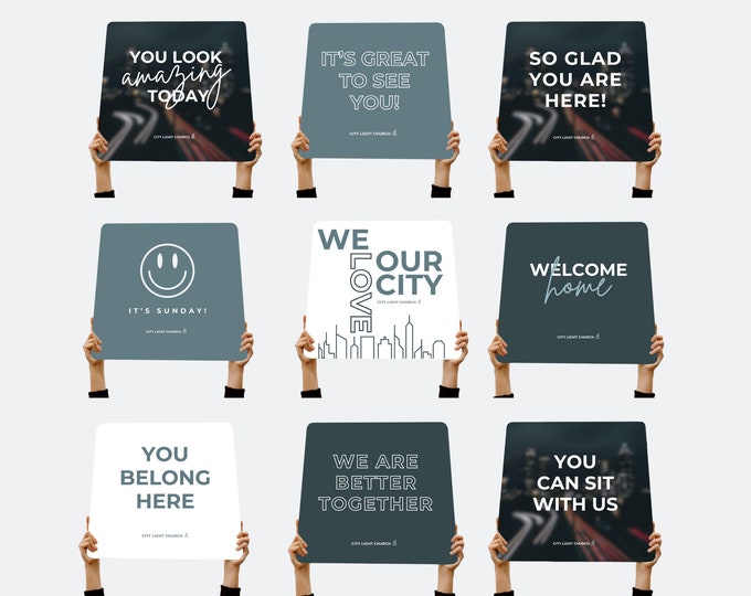 Welcome to Our Church Bulletin Board Set for Church Sanctuary, Sunday ...