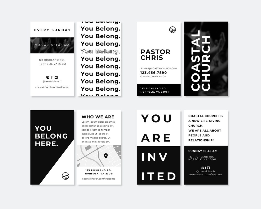 Church Business Card Template Church Planting Template Church Template ...