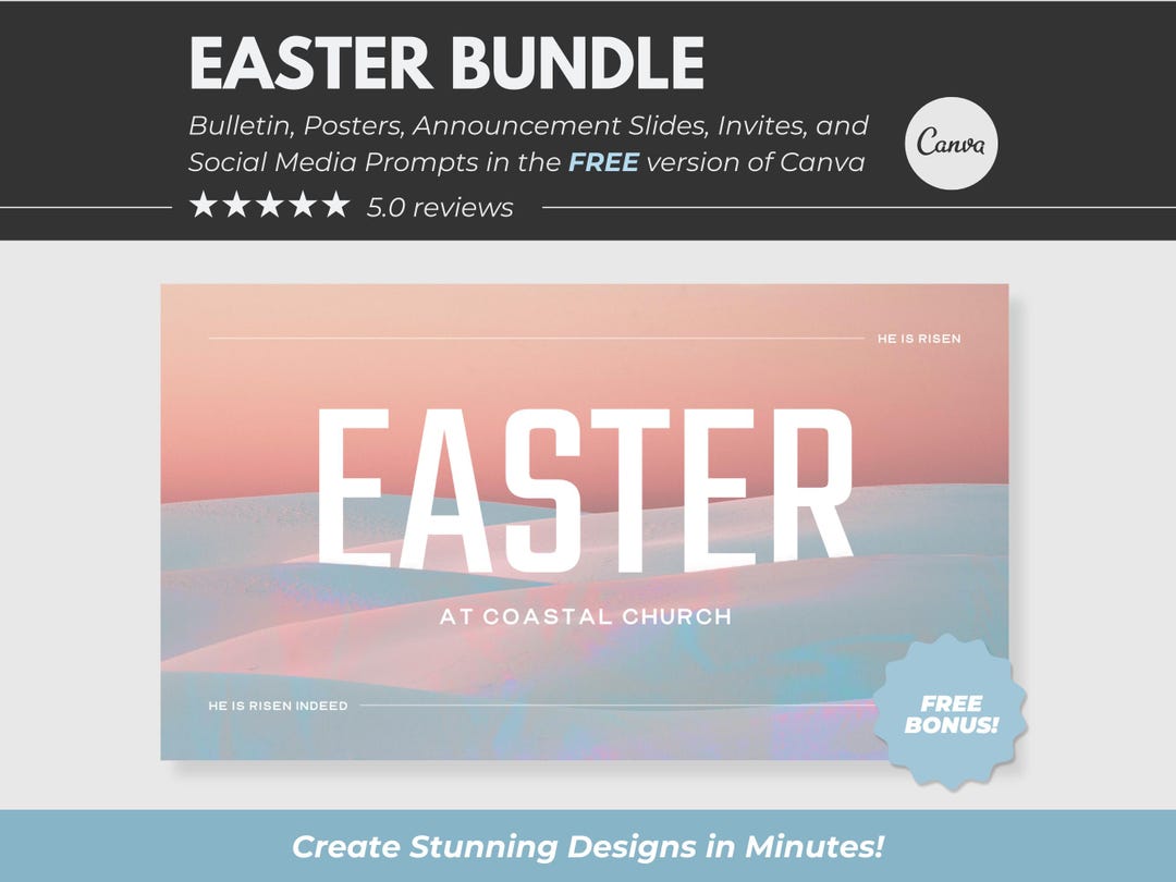 Church Easter Graphics Templates, Easter Bundle for Churches, Church ...