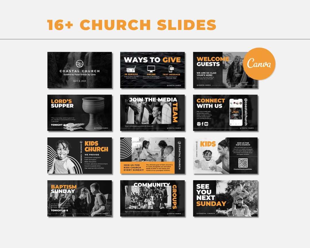 Church Announcements Slides Church Pre-service Slides Bundle Church ...