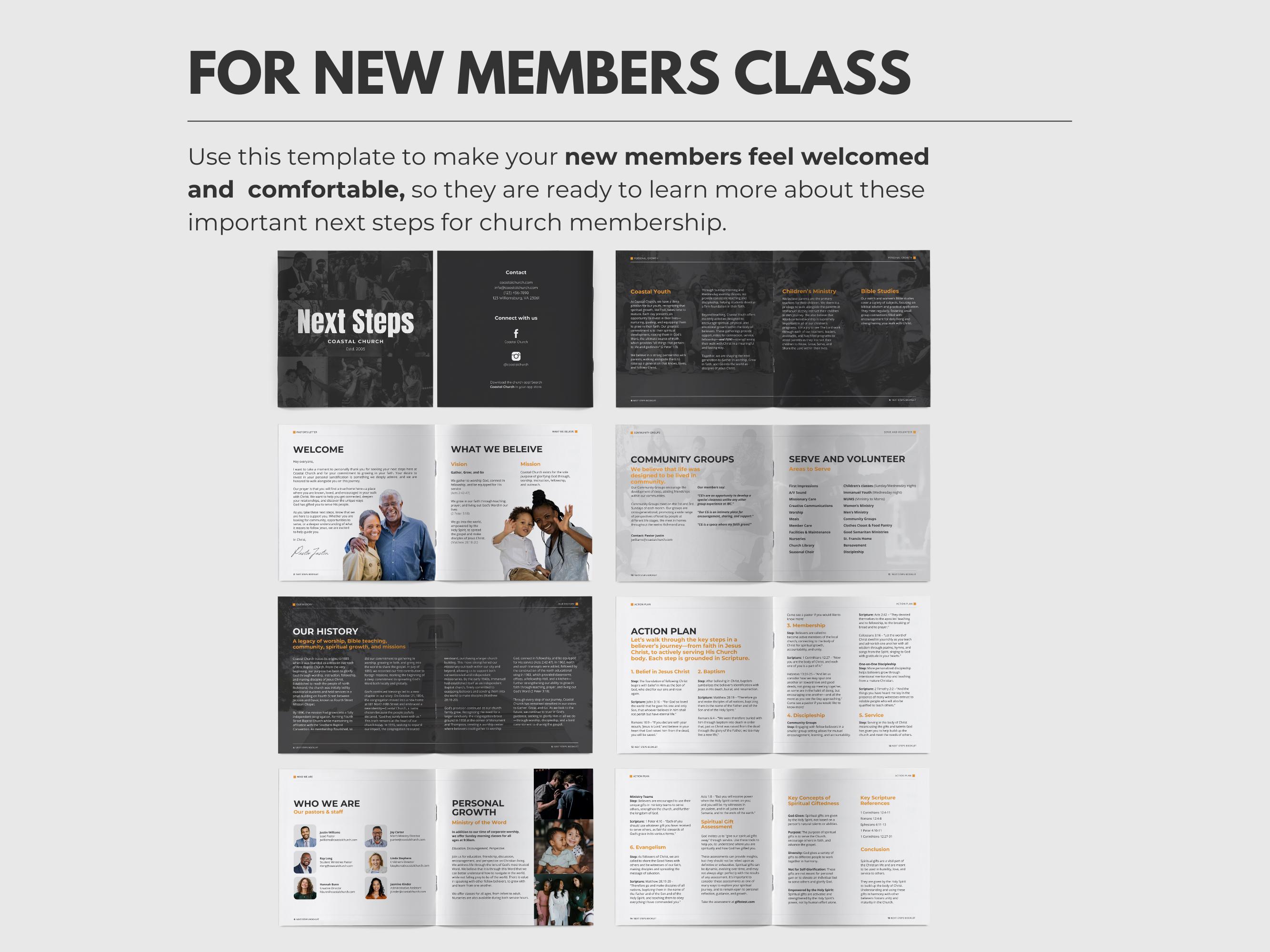 16 Page Next Steps Booklet and Presentation for Canva, Church Next ...