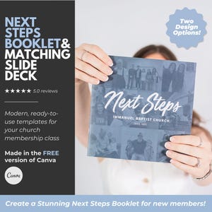 16 Page Next Steps Booklet and Presentation for Canva, Church Next ...