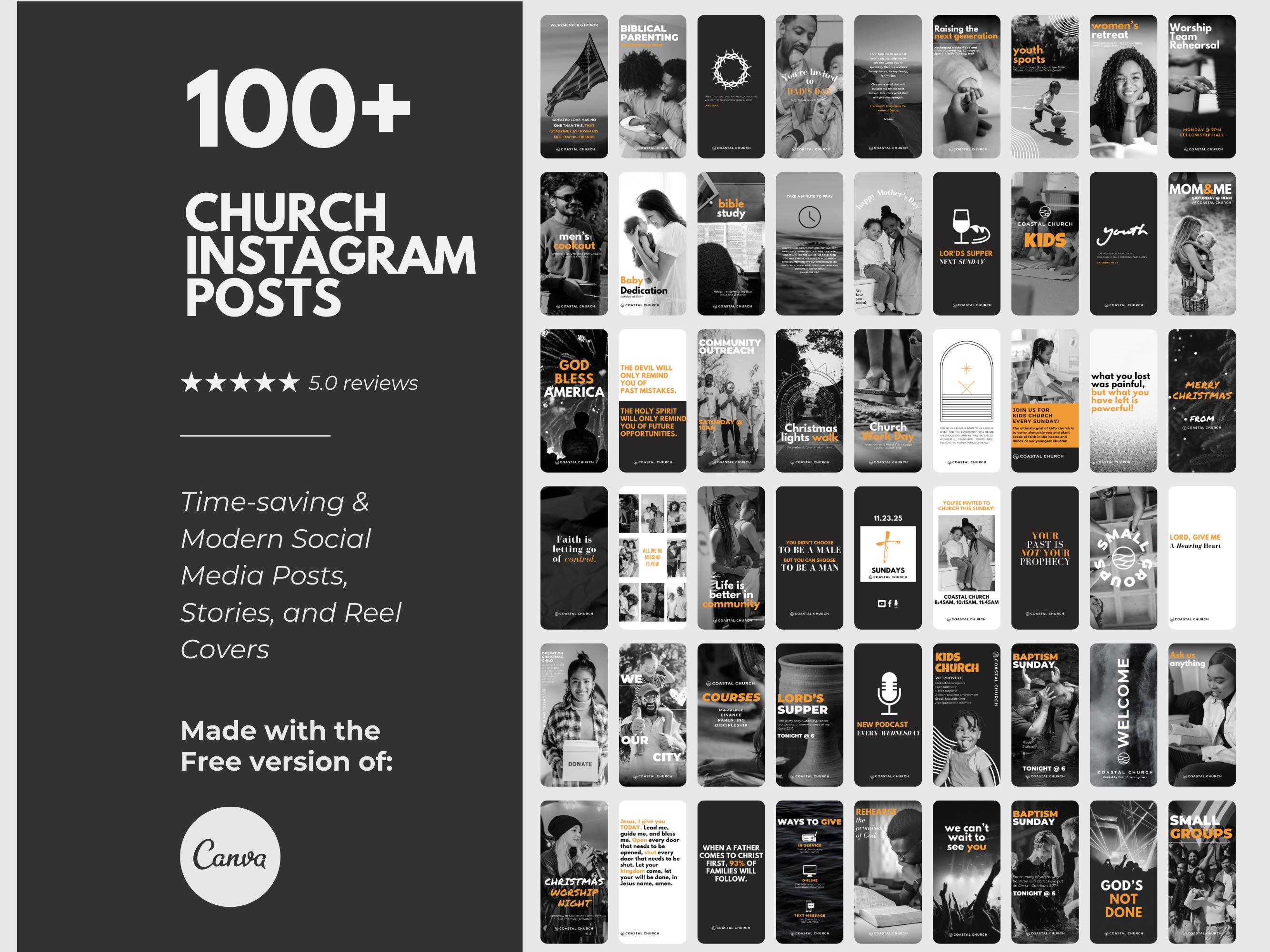 Church Social Media Posts Church Instagram Templates Church Social ...
