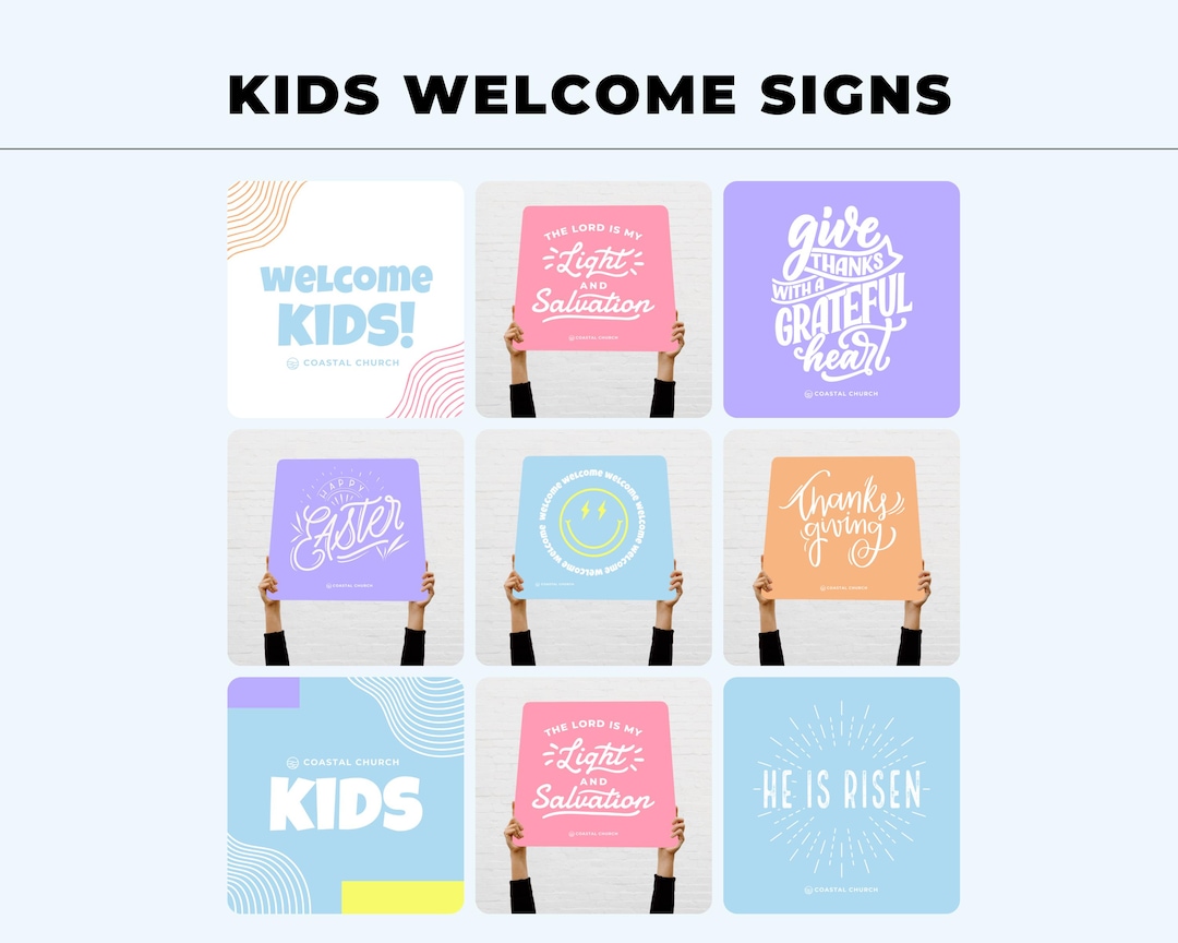 Handheld Children’s Church Welcome Sign Kids Ministry Sign Kids Welcome ...