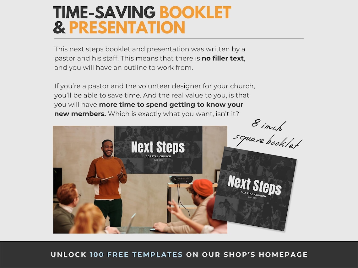 16 Page Next Steps Booklet and Presentation for Canva, Church Next ...