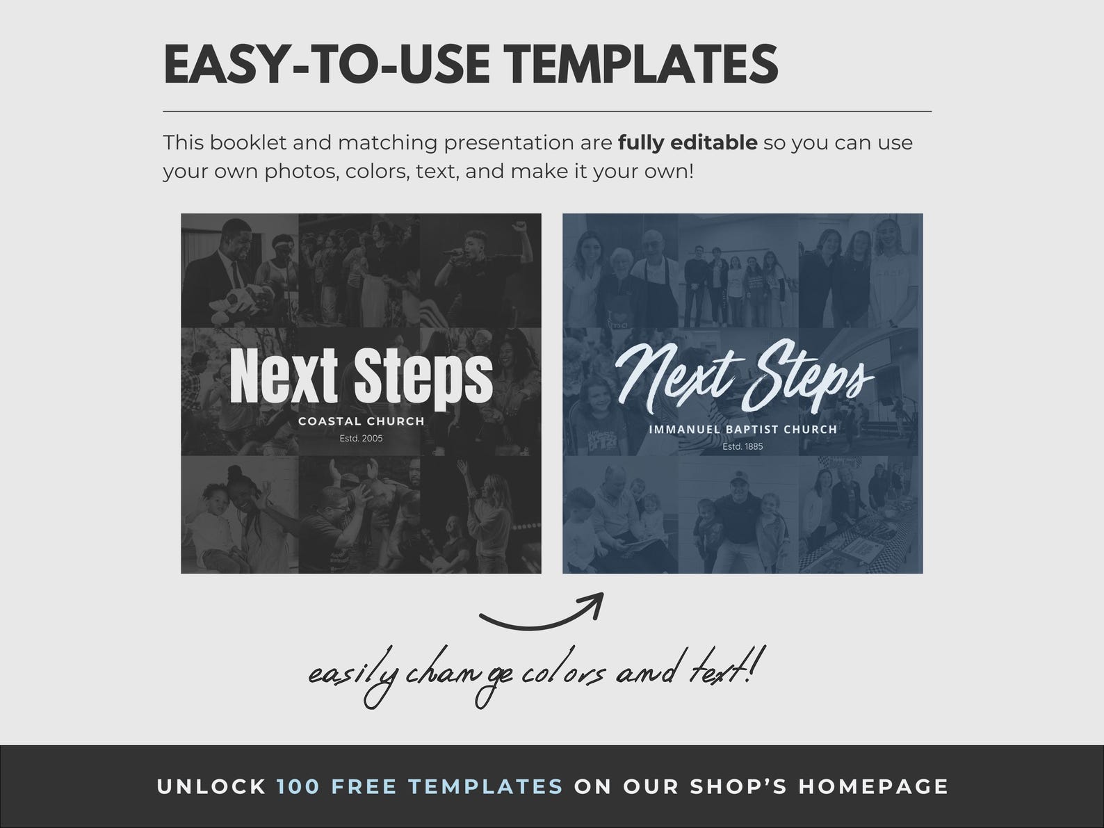16 Page Next Steps Booklet and Presentation for Canva, Church Next ...