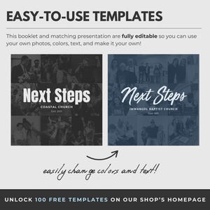 16 Page Next Steps Booklet and Presentation for Canva, Church Next ...