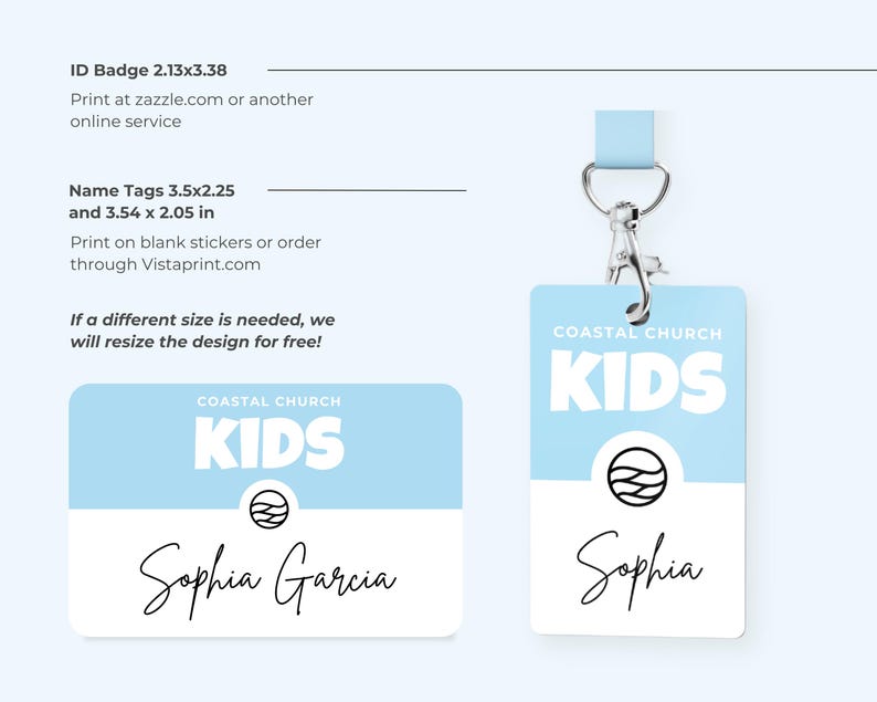 VBS Kids Ministry ID Badge Kids Name Tag Kids Ministry Stickers Kids ...