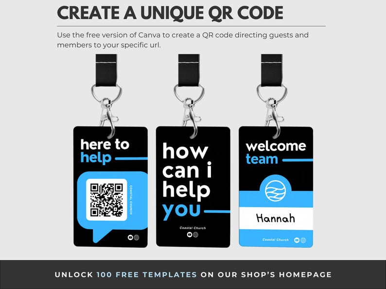 20 Modern Church Badge Templates, Lanyard Badge Template for Churches ...