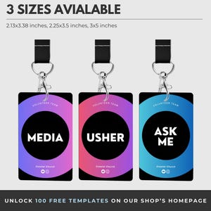 20 Modern Church Badge Templates, Lanyard Badge Template for Churches ...