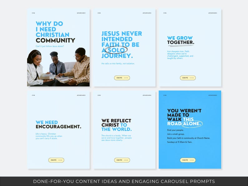 Church Social Media Posts, Church Instagram Templates, Church Social ...
