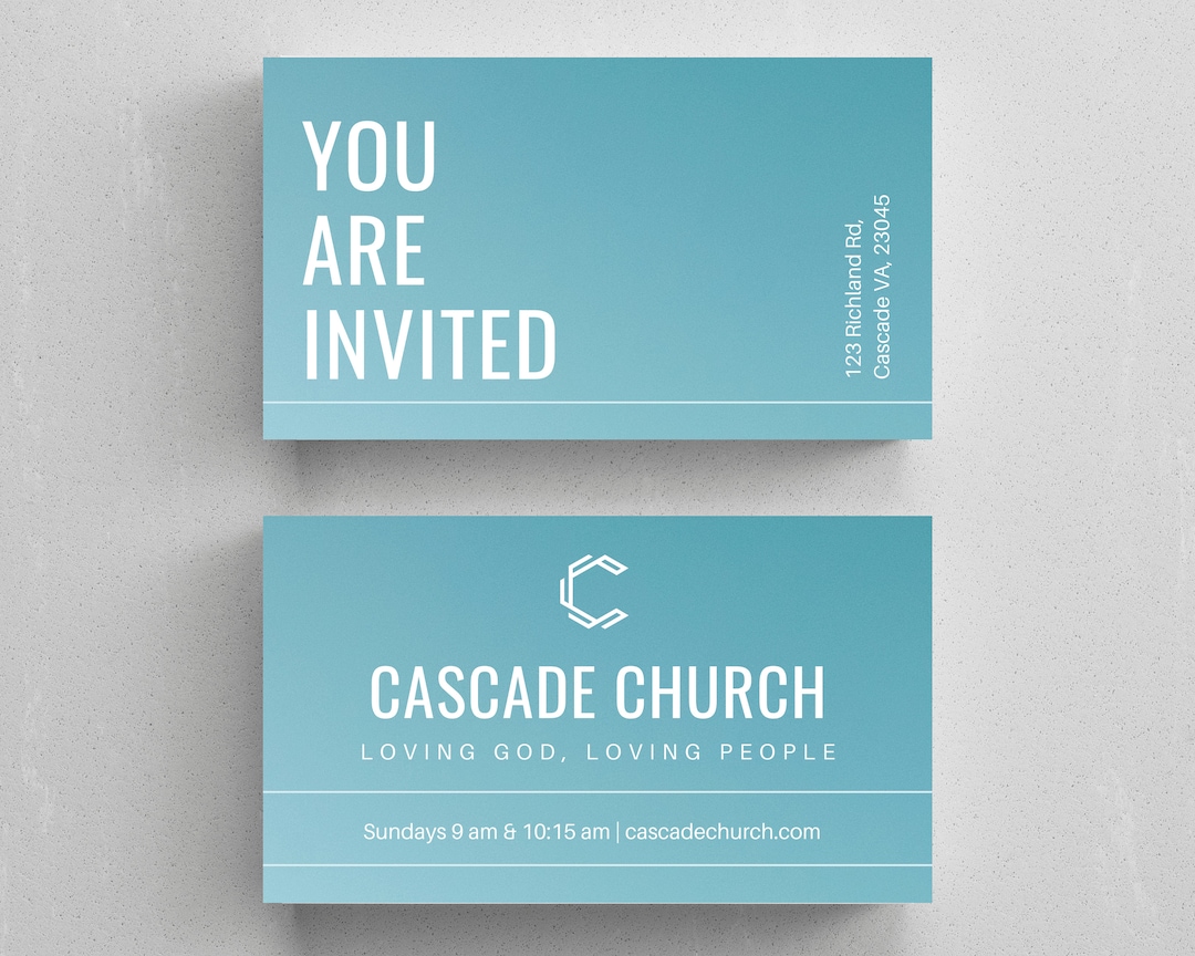 Church Invitation Card Church Templates Church Canva Template Church ...