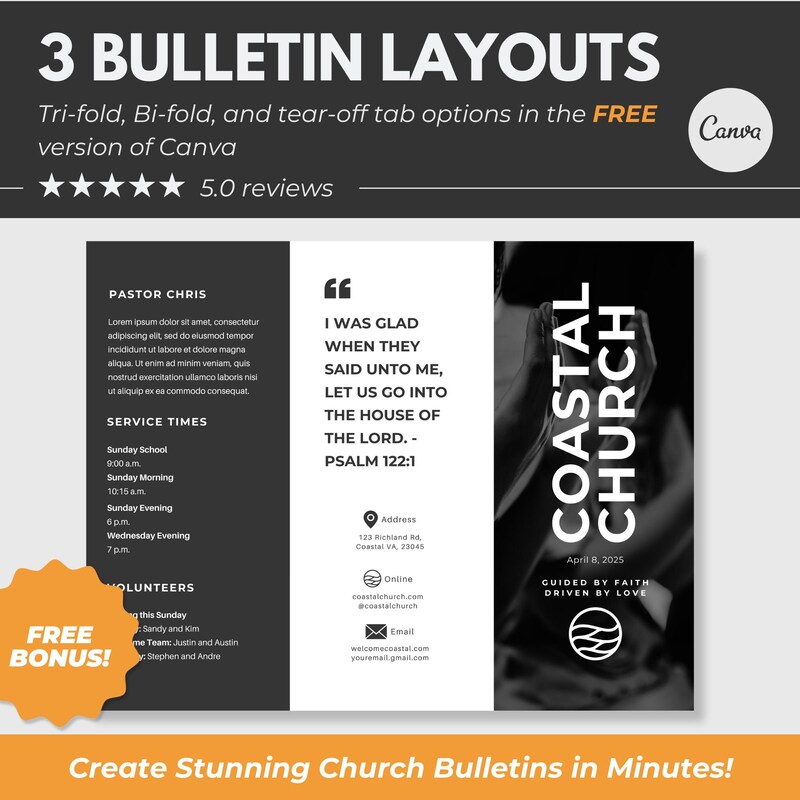 April Church Bulletin Covers - Etsy