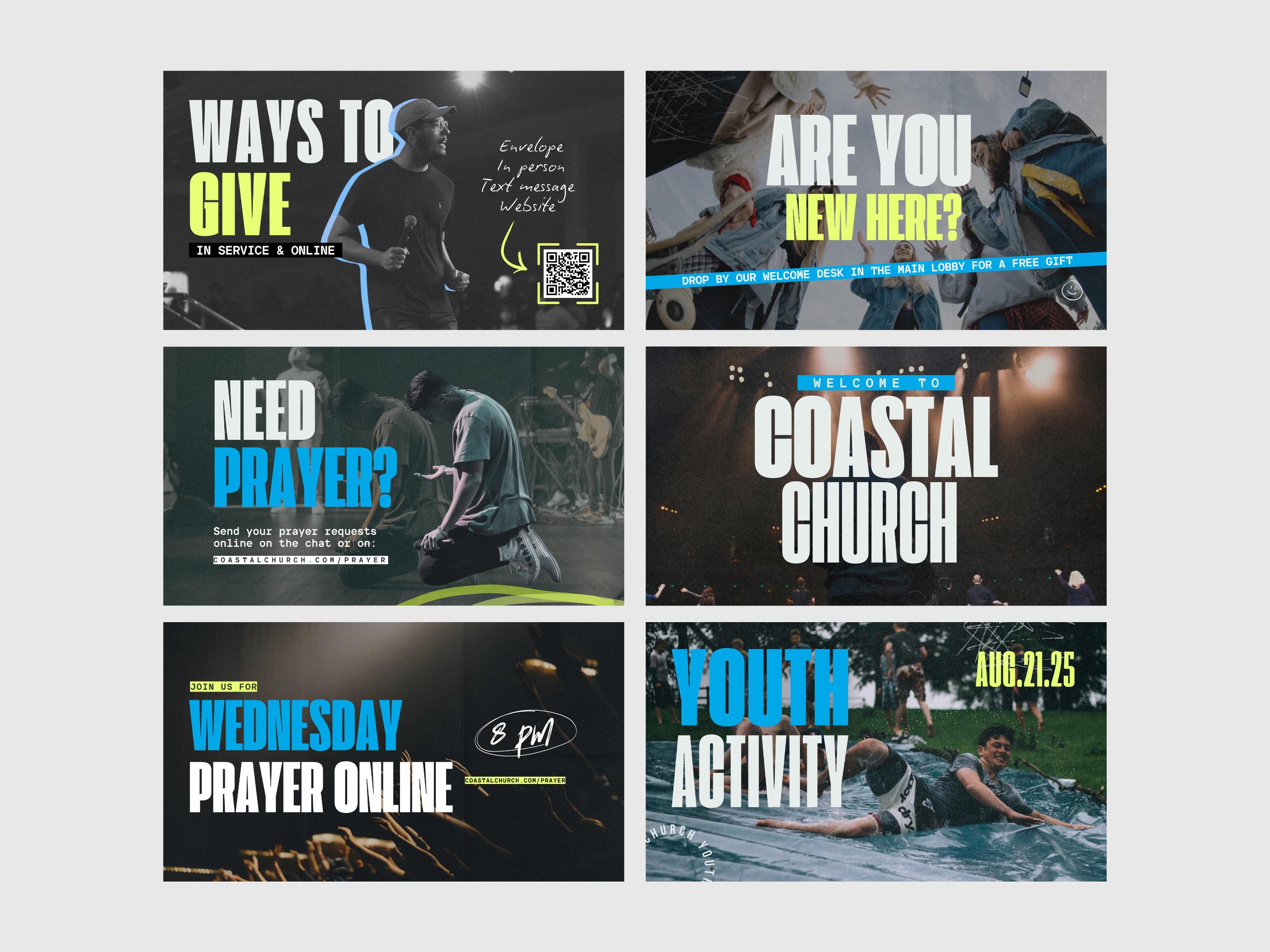 Church Announcements Slides Church Pre-service Slides Bundle Church Livestream Church Slides ...