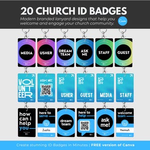 20 Modern Church Badge Templates, Lanyard Badge Template for Churches ...