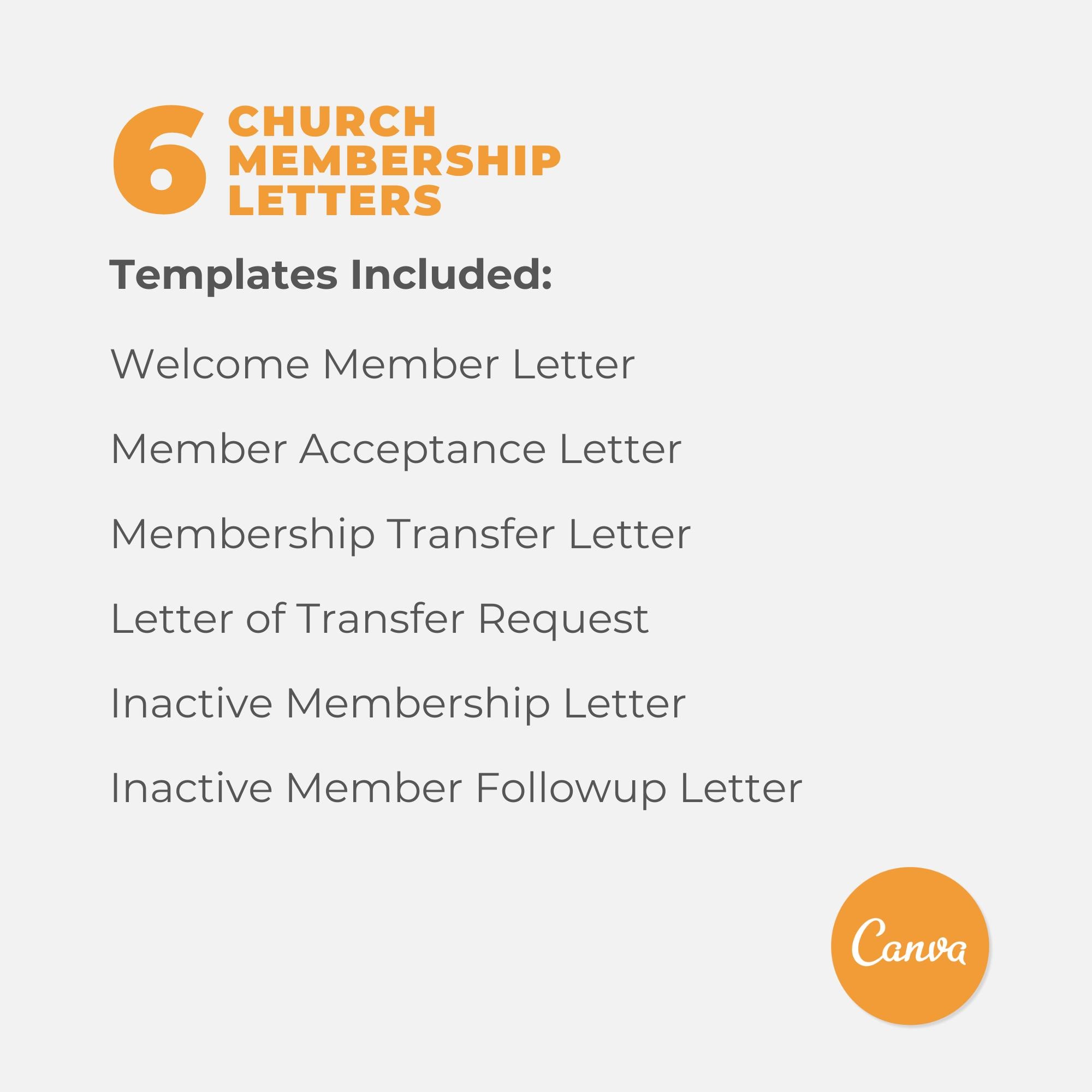 Church Letter Head Template Church Membership Letter Welcome Member ...