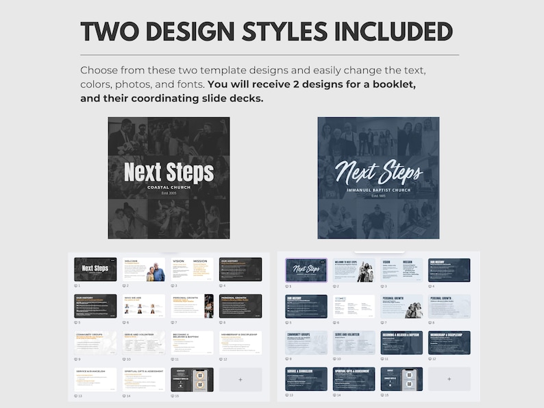 16 Page Next Steps Booklet and Presentation for Canva, Church Next ...