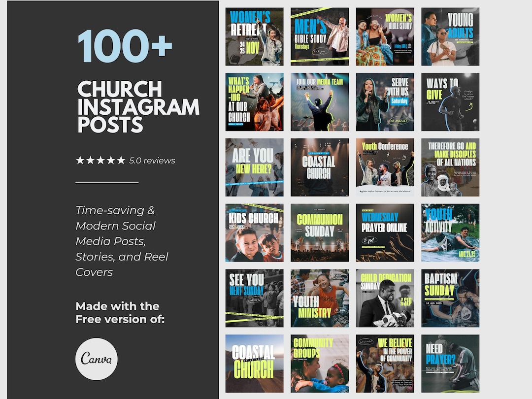 Church Social Media Posts Church Instagram Templates Church Social ...